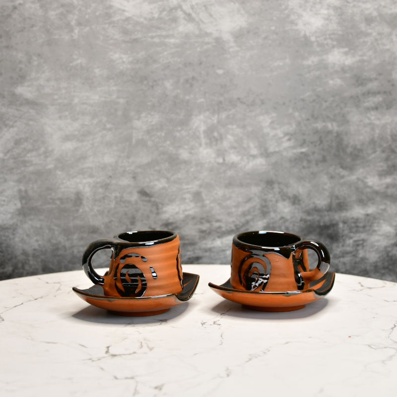 Terracotta Square Tea Cup (Set of 2) – The June Shop