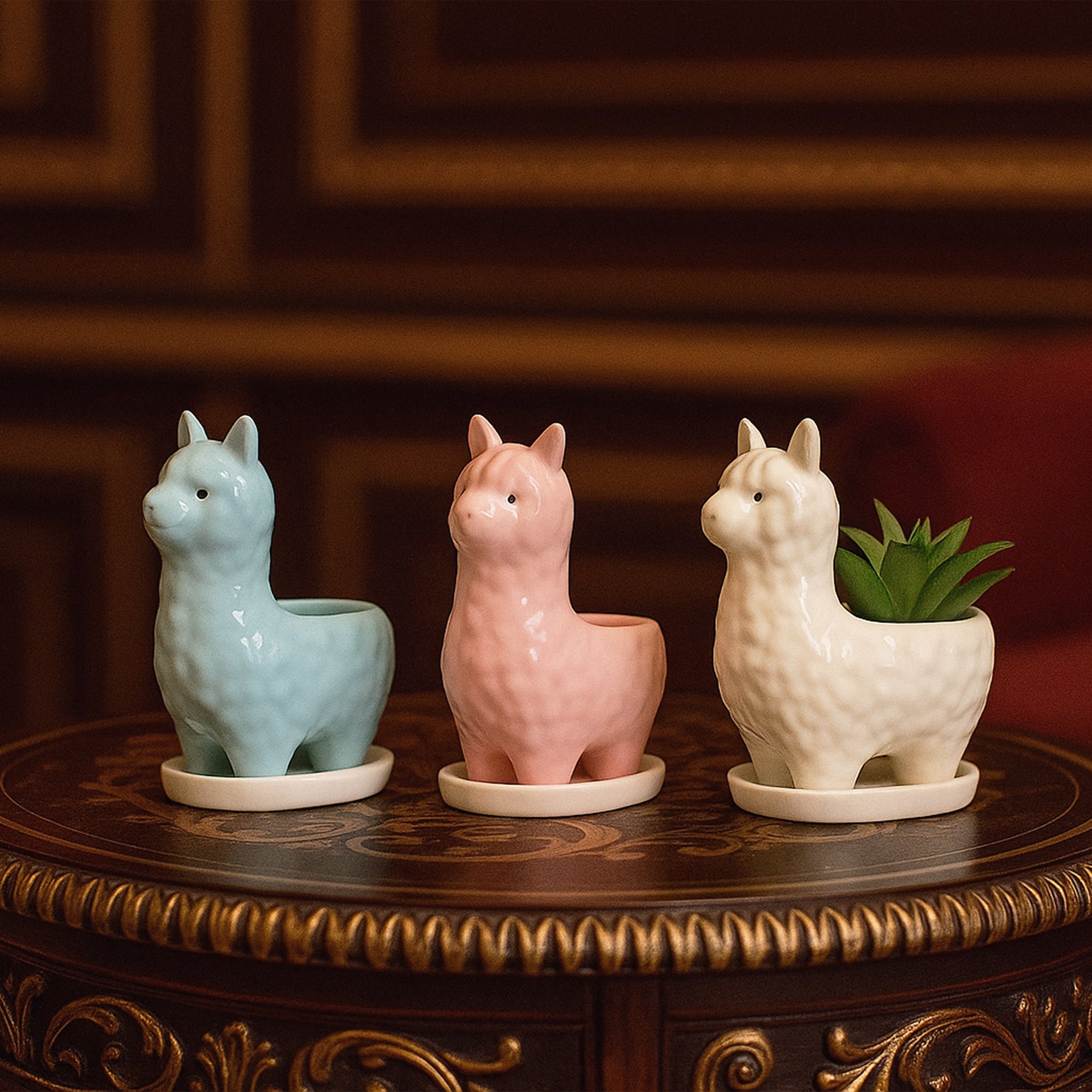 Llama Ceramic Pot For Plants – The June Shop