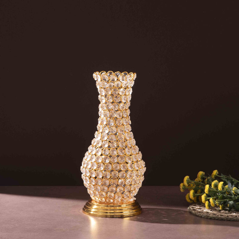 Radiant Crystal Bloom Showpiece (Elegant Gold) – The June Shop