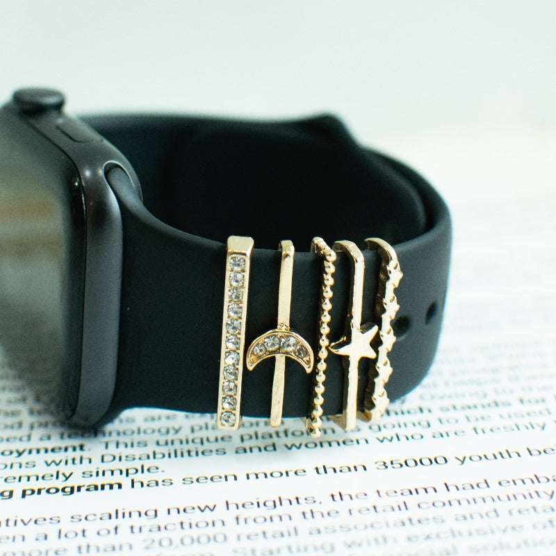 Elysian Gold Smartwatch Band Accessories Set | Apple Watch Band ...