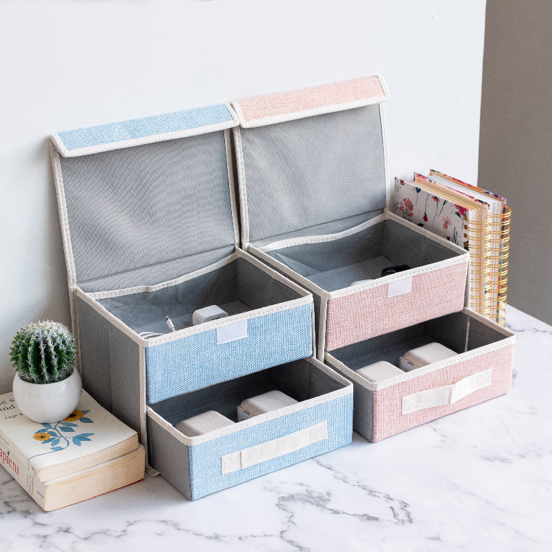 Pastel Two-Shelves Foldable Storage Organizer | Organise Your Home ...