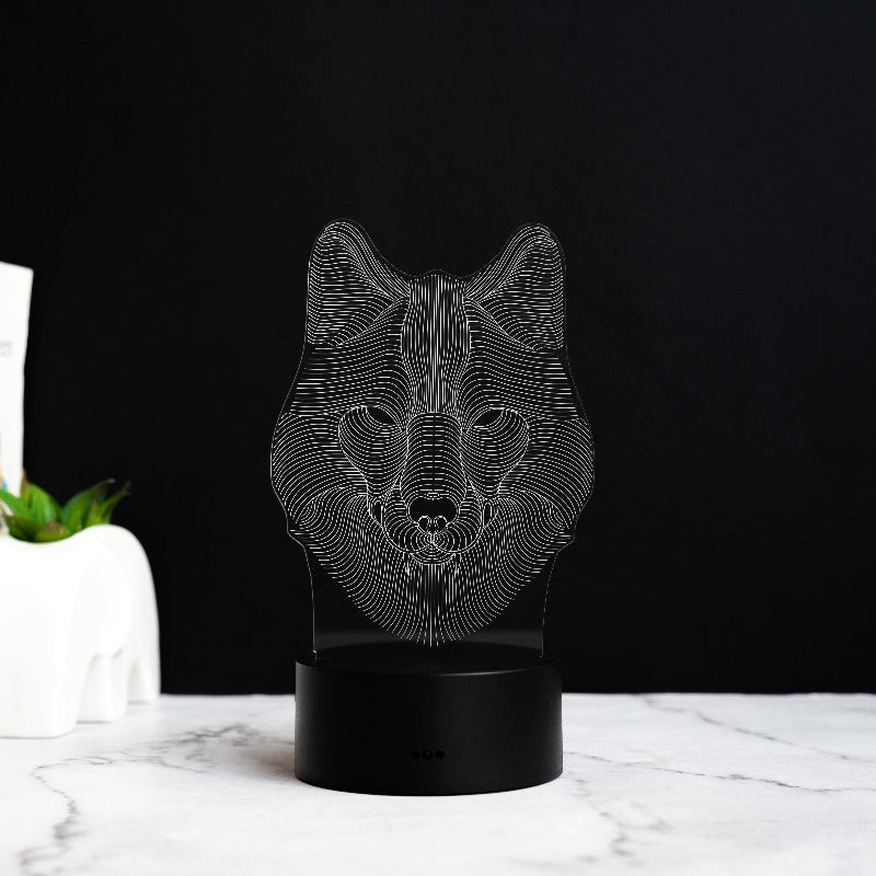 Wolf Neon 3D Light – The June Shop