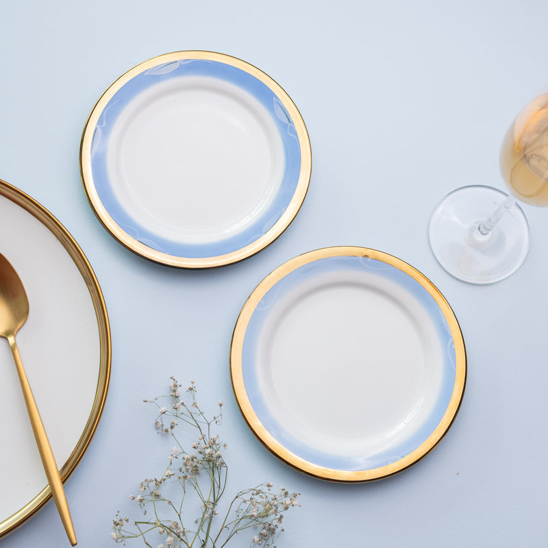 Gold & Aqua Tone Snack Plate – The June Shop